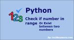 Python Check Integer In Range Techbeamers