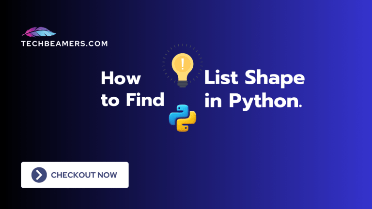 How to Find the List Shape in Python - TechBeamers